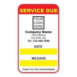 Service Reminder Sticker : PrintIt4Less