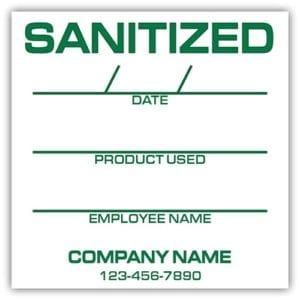 Sanitized Inspection Labels: Health & Wellness Labels