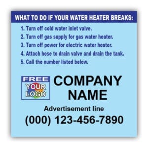 Water Heater Instruction Labels: Service Labels | Printit4Less.com