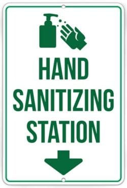 Hand Sanitization Station Signage: Printed Aluminum Signs