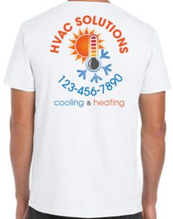 HVAC Uniforms with Thermometer Logo: Custom Printed Work Shirts