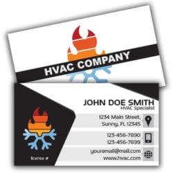 HVAC Business Cards | Customize Your HVAC Standard Cards | Prinit4Less