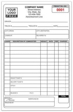 Custom Printed Trucking Forms : PrintIt4Less