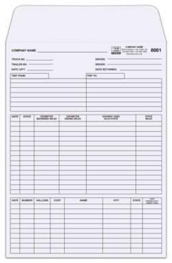 Truckers Trip Envelopes: Printed Trucking Envelopes