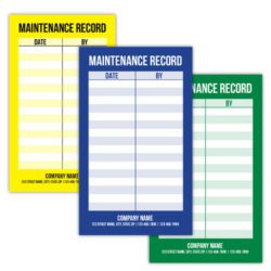 Maintenance Record Labels: Custom Printed Business Labels