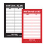 Maintenance Record Labels: Custom Printed Business Labels