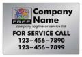 Silver Service Call Labels: Custom Call for Service Label