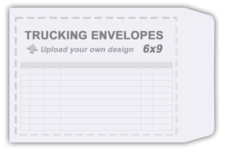 Truckers Trip Envelopes 6x9 - Upload Your Own Design | Printit4less.com