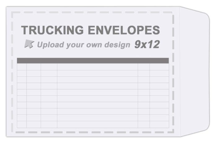 Truckers Trip Envelopes 9x12 - Upload Your Own Design | Printit4less.com