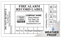 Fire Alarm Record Labels: Custom Business Labels | Printit4Less.com ...