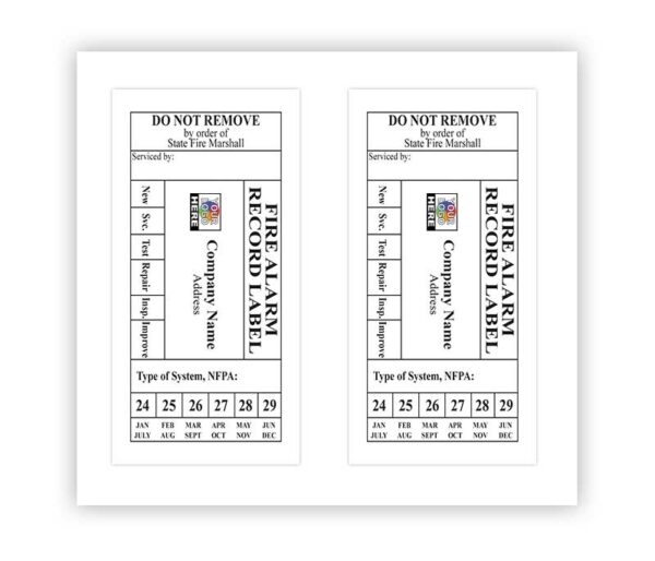 Fire Alarm Record Labels: Custom Business Labels | Printit4Less.com