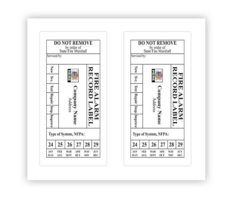 Fire Alarm Record Labels: Custom Business Labels | Printit4Less.com