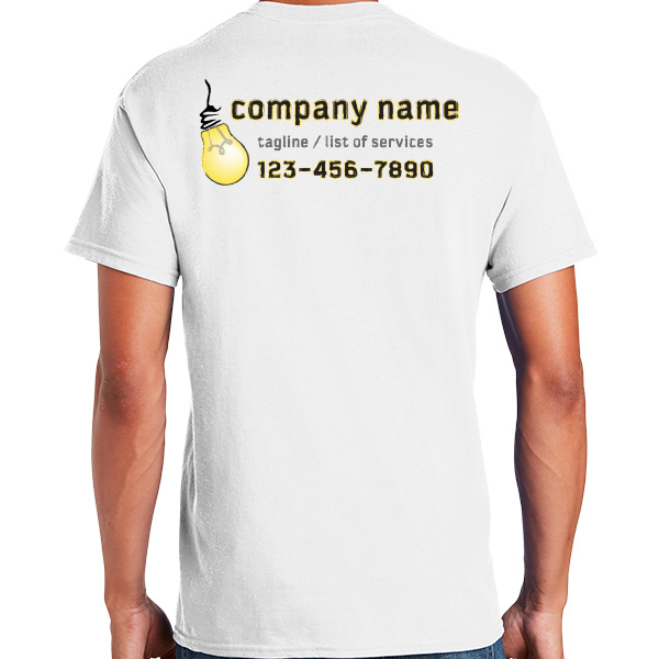 Electrician Lightbulb Work Shirts: Custom Uniforms | Printit4less