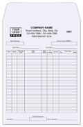 Trucking Company Trip Sheets | Printed Trucking Envelopes