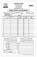 Daily Driver Work Sheets | Printit4less.com