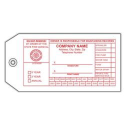 California Sprinkler Inspection Tag | Printit4less.com