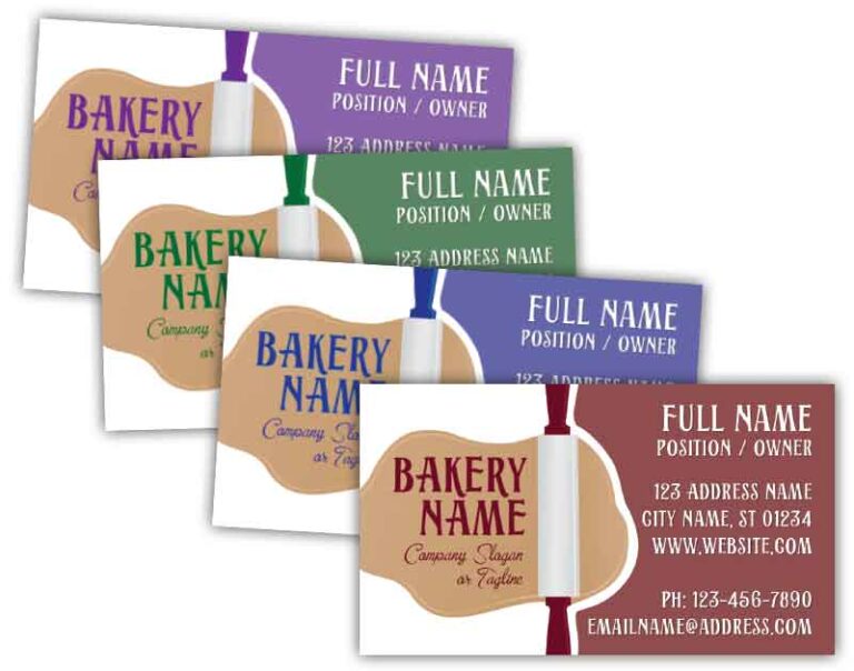 Bakery Dough Business Cards in wide range USA | Printit4Less