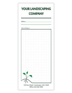Medium Personalized Lawn Care Notepad | Printit4less.com