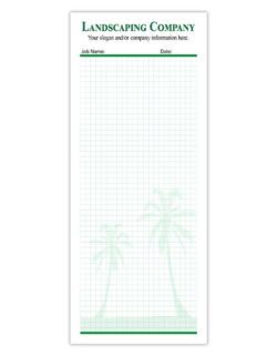 Custom Printed Landscaping Notepads | Printit4less.com