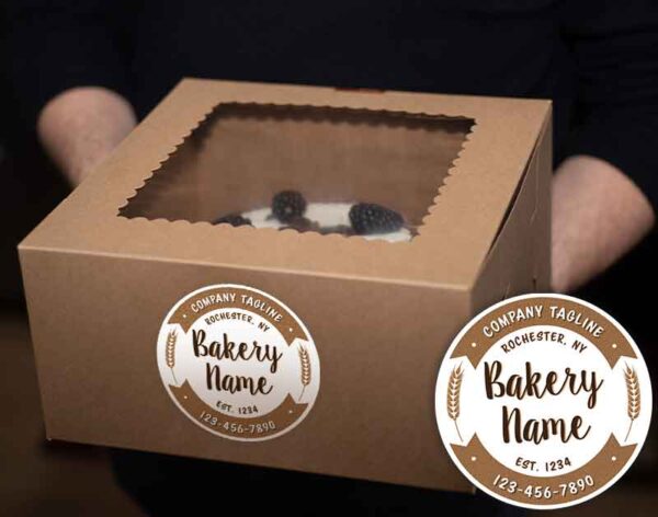 Customizable Bakery Company Circle Labels