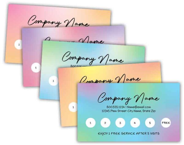 Watercolor Reward Punch Cards | Printit4Less