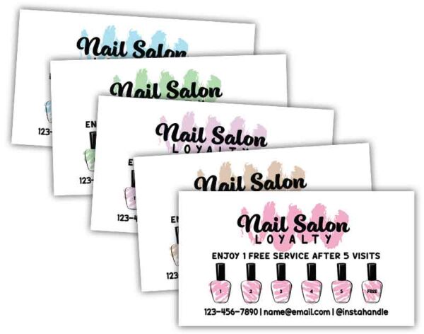 Nail Salon Reward Punch Cards | Printit4Less