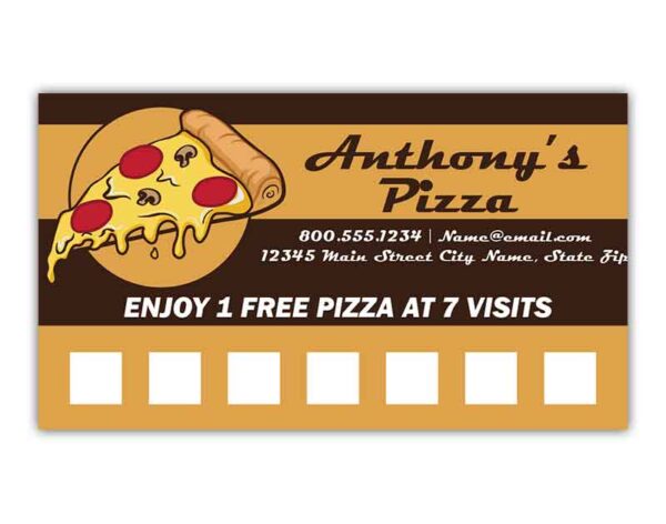 Pizza Restaurant Reward Punch Cards | Printit4Less