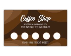 Coffee Shop Reward Punch Cards | Printit4Less