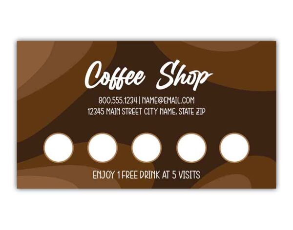 Coffee Shop Reward Punch Cards | Printit4Less