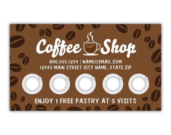 Coffee Bean Theme Reward Cards | Printit4Less