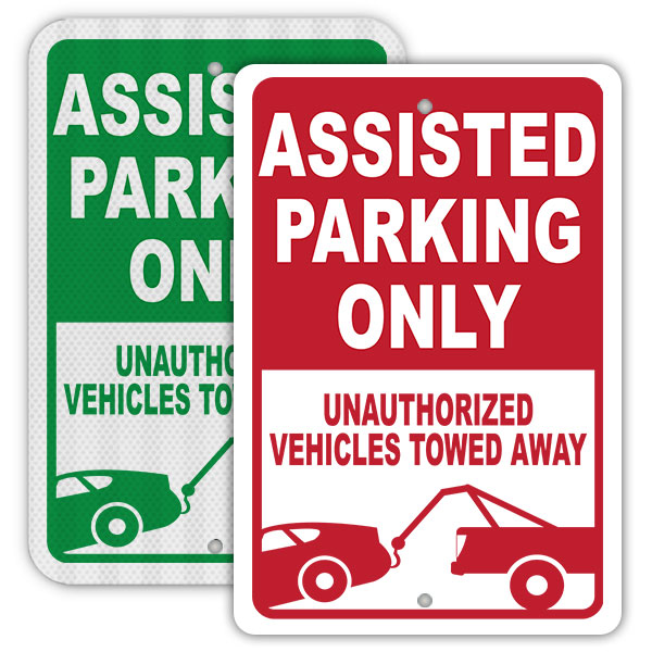 Assisted Parking Only Sign | Printit4Less.com