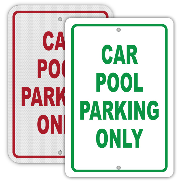 Car Pool Parking Only Sign | Printit4Less.com
