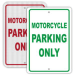 Motorcycle Parking Only Sign | Printit4Less.com