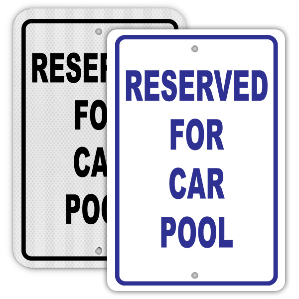 Reserved For Car Pool Sign | Printit4Less.com