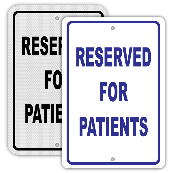 Reserved For Patients Sign | Printit4Less.com