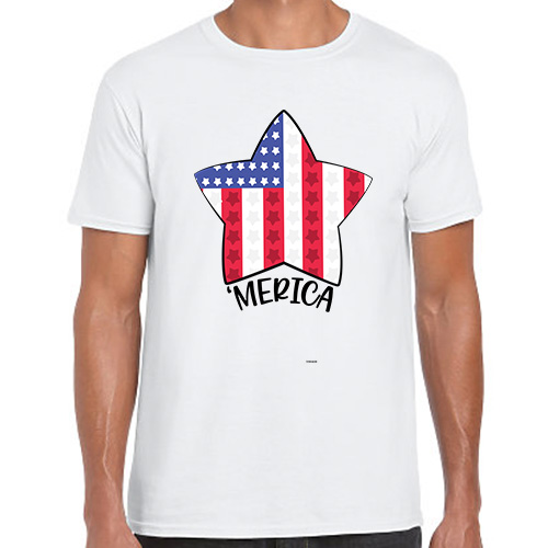 4th of July 'Merica Star T-Shirt | TshirtbyDesign.com