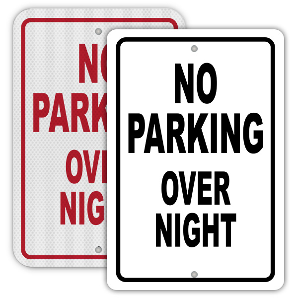 No Parking Overnight Sign | Printit4Less.com