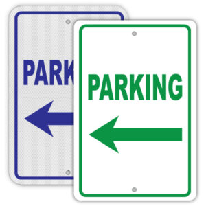 Parking Sign with Arrow | Printit4Less.com
