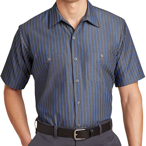 Red Kap Striped Work Shirt | Printit4less.com