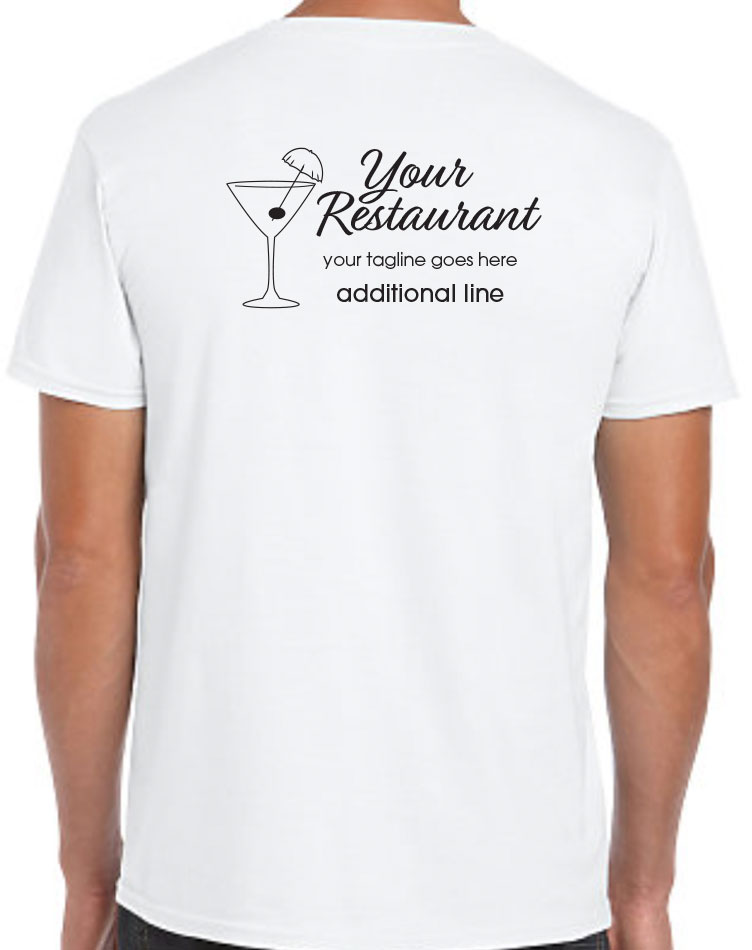 Bar Staff Shirt with Martini Logo | Printit4less.com
