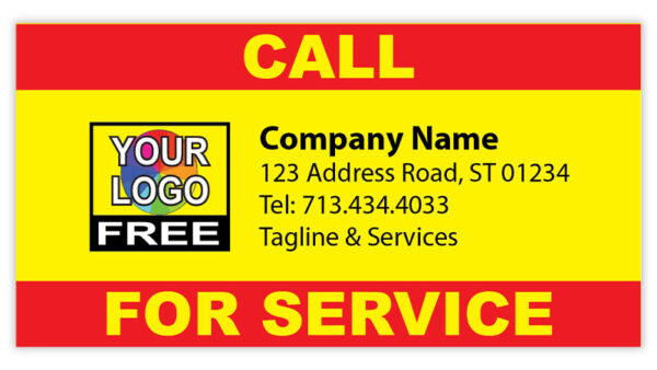 Custom Call for Service Label | Printit4Less.com