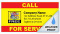 Weatherproof Call for Service Label | Printit4Less.com