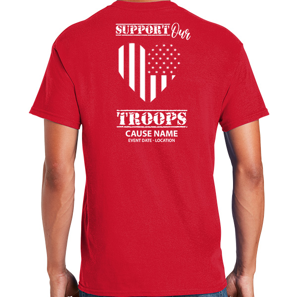 Personalized Support Our Troops Volunteer Shirts