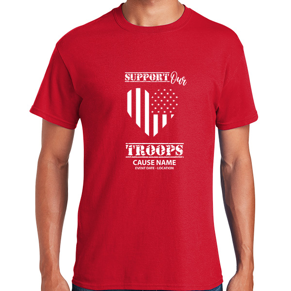 Personalized Support Our Troops Volunteer Shirts