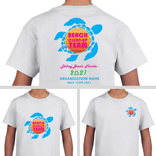 Beach Clean Up Team Volunteer Shirts | Printit4less