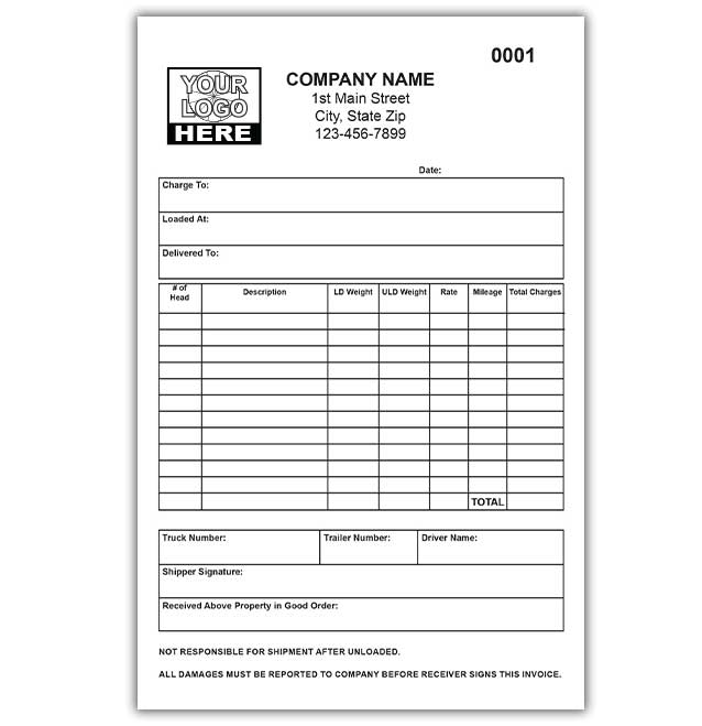 Shop Custom Bill of Lading Forms | PrintIt4Less