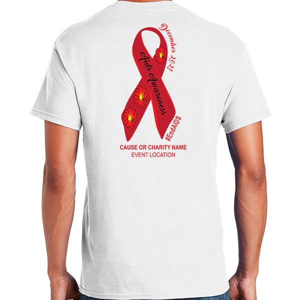 Aids Awareness Ribbon Charity Shirts | Printit4less