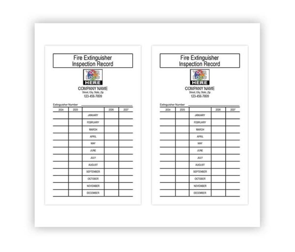 Fire Extinguisher Inspection Record Label | Printit4less.com