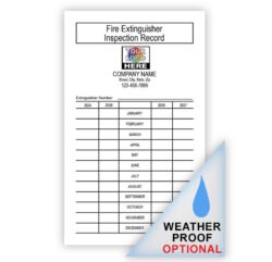 Fire Equipment Tags & Labels