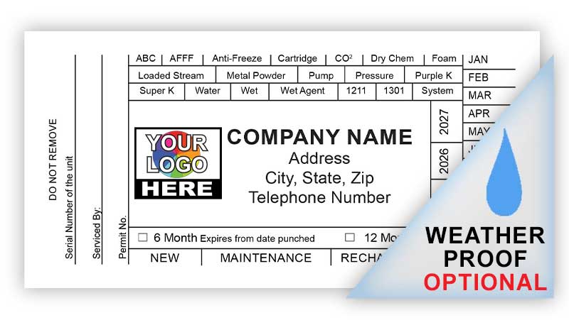 Fire Extinguisher Recharge Label | Printit4less.com